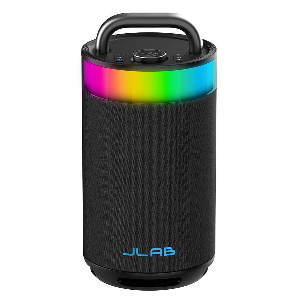 JLab Epic Party Speaker: 5.4W Bluetooth 100 speaker with 360° sound, LabSync, and 16-hour ...
